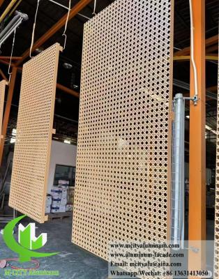 China Customized Perforated Aluminum Facade Panel with Powder Coated Finish in 1200x2400mm Size for sale