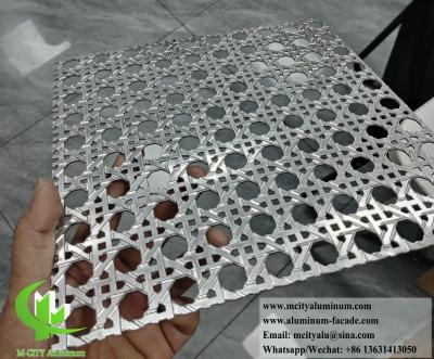 China Powder Coated Perforated Aluminum Sheet 1200x2400mm CNC Laser Cut for Facade and Cladding for sale