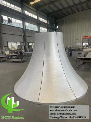 China Customized Hyperbolic Double Curved Aluminum Cladding Panel with Powder Coated Finish for sale