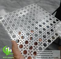 China 3003-H14 Aluminum Alloy Woven-Look Perforated Aluminum Sheet with A2 Fire Rating for Facade Cladding for sale