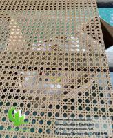 China Wood Grain Color Woven Aluminum Panel Perforated Screen 1000x2000mm Powder Coated for Fence Decoration for sale