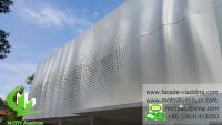 China Powder Coated 3mm Thickness Perforated Aluminum Facade Cladding Panel with Customizable Patterns for sale