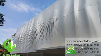 China Powder Coated 3mm Thickness Perforated Aluminum Facade Cladding Panel with Customizable Patterns for sale