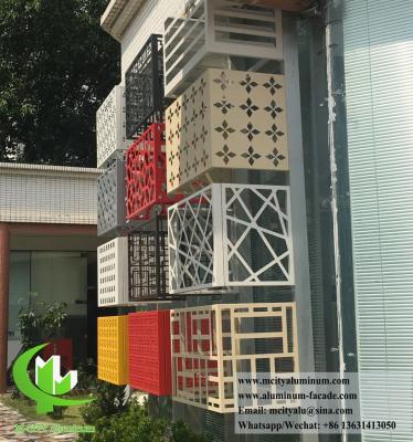 China Powder Coated Aluminum Air Conditioner Cover with Perforated Pattern and 3mm Thickness for Outdoor Protection for sale