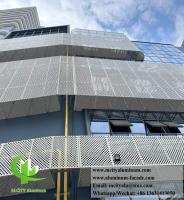 China Powder Coated Perforated Aluminum Air Conditioner Cover Heat Pump Cover Metal Screen for sale
