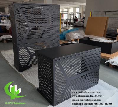 China Powder Coated Aluminum AC Cover with CNC Cut Pattern and 1000x2000mm Size for Heat Pump Protection for sale