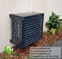 China Customized Size Aluminum Louvred Screen AC Unit Cover with 45° Angled Louvres and Powder Coated Finish for sale