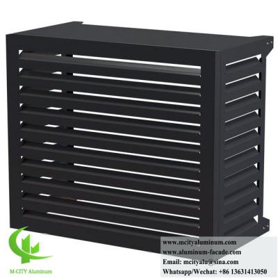 China Customized Size Powder Coated Aluminum AC Cover with Louvred Screen for Optimal Airflow for sale