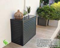 China Powder Coated Aluminum AC Cover with Perforated Pattern and Customized Size for Heat Pump Protection for sale