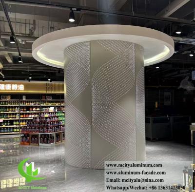 China Perforated Aluminum Column Cladding with Powder Coated Finish in Custom RAL Colors for Interior and Exterior Decoration for sale