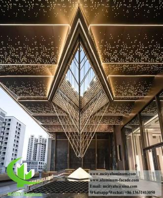 China 3D Aluminum Cladding and Perforated Aluminum Facade with Powder Coated Finish and Customized Patterns up to 1600x4000mm for sale