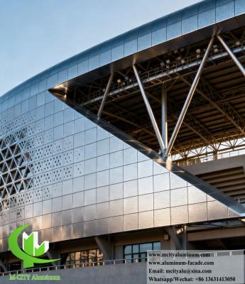 China Powder Coated Perforated Aluminum Facade Panel with Customizable RAL Colors and 1.5-10mm Thickness for Architectural Cladding for sale