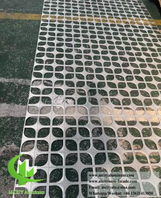 China PVDF Coated Perforated Aluminum Facade Panel with Customizable Perforation Patterns for Light & Shadow Control for sale