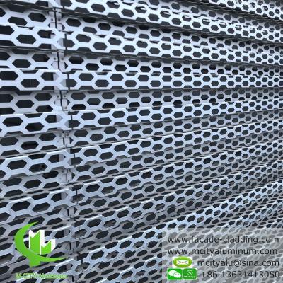 China Powder Coated Aluminum Perforated Panel for Architectural Facade Cladding in Custom RAL Colors and 1000x2000mm Size for sale