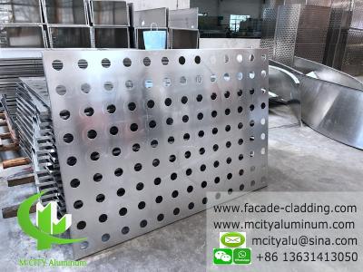China Powder Coated Aluminum Cladding Panel with Perforated Pattern and Custom RAL Colors for Facade Decoration for sale