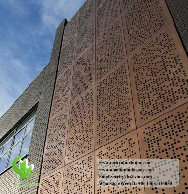 China Customized Size 3003 Aluminum Alloy Powder Coated Perforated Aluminum Facade Cladding for Architectural Projects for sale