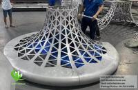 China Customized Size Powder Coated Perforated Aluminum Column Cladding & Double Curved Aluminum Panels for sale