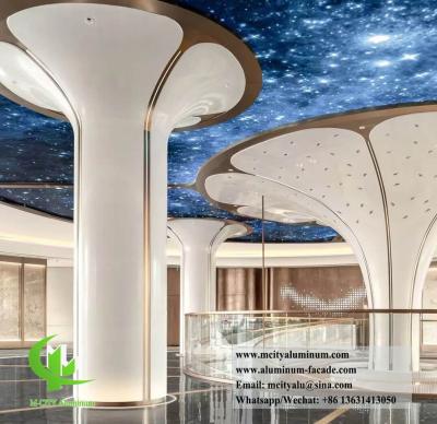 China Double-Curved Aluminium Columns with Double Curvature Geometry and Customized Size PVDF Coated for Facade Cladding for sale