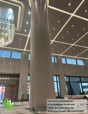 China Customized Size Powder Coated Perforated Aluminum Column Cladding for Modern Facades for sale