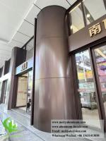 China Customized Size Powder Coated Perforated Aluminum Column Cladding for Modern Facade Design for sale