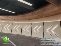 China Custom Perforated Backlit Aluminum Ceiling System with Integrated LED Housing and CNC Laser-Cut Patterns for sale