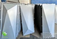 China Architectural 3D Geometric Aluminum Facade Cladding Panels | Custom PVDF Solid Metal Wall Cladding Manufacturer for sale