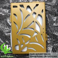 China Powder Coated Aluminum Facade Panel with RAL Color Gold and 3mm Thickness for Wall Cladding for sale