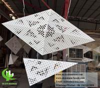 China Elevate Architecture with 3D Diamond & Prismatic Perforated Aluminum Facade Panels for sale