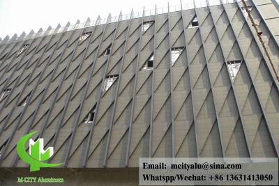 China Powder Coated Aluminum Cladding Panel with Customizable RAL Colors and Perforated Design for Building Facades for sale