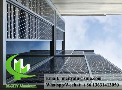 China Powder coated aluminum facade perforated sheet with custom RAL colors and laser cut patterns for building cladding for sale