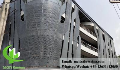 China 3mm Powder Coated Perforated Aluminum Facade Panel with Customizable RAL Colors for Wall Cladding for sale