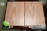 China Wood Grain Color Aluminum Cladding Panel 1000x2000mm with PVDF Paint for Facade and Curtain Wall for sale