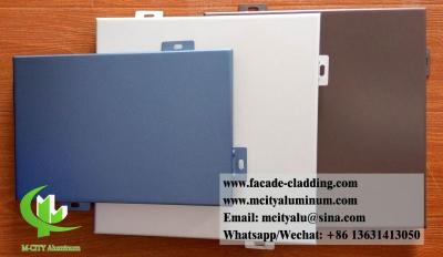China Powder Coated 3mm Thickness Weather Proof Aluminum Facade Panel for Solid Aluminum Cladding for sale