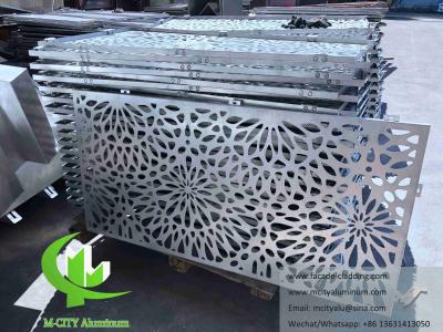 China Flower Design Perforated Aluminum Panel for Hospital Facade with Customized Size and Powder Coated Finish for sale
