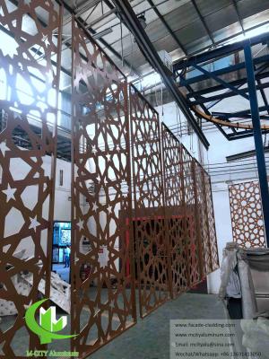 China Laser Cut Powder Coated Customizable Aluminum Facade Panel for Mosque Muslim Decoration for sale