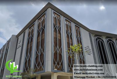 China CNC Perforated Aluminum Screen for Wall Cladding with Powder Coated Custom RAL Colors for sale
