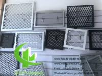 China Powder Coated Architectural Facade Screen with Custom RAL Colors and 3mm Thickness Aluminum Expanded Mesh Panel for sale