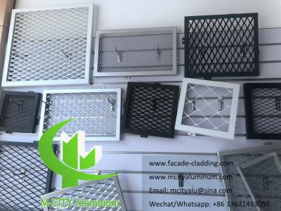 China Powder Coated Architectural Facade Screen with Custom RAL Colors and 3mm Thickness Aluminum Expanded Mesh Panel for sale