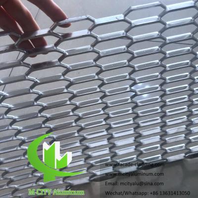 China Powder Coated Aluminum Expanded Mesh Architectural Screen Panel with Customizable Size and RAL Color Options for sale