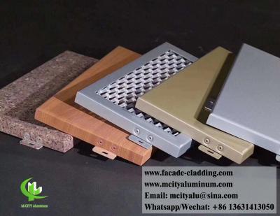 China Powder Coated Aluminum Facade Panel with Customizable RAL Colors and 1.5mm to 10mm Thickness for Exterior Cladding for sale