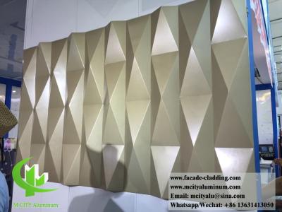 China 3D Aluminum Cladding Panel with Powder Coated Perforated Design and Customizable RAL Colors for Architectural Facades for sale