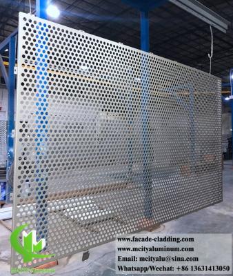 China CNC Perforated Aluminum Facade Panel with PVDF Paint and Custom RAL Colors for Exterior Cladding for sale