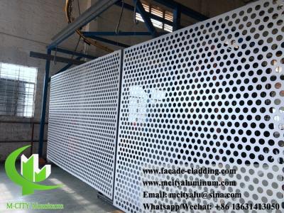 China Powder Coated Perforated Aluminum Facade Panel with Custom RAL Colors and 1000x2400mm Size for Architectural Cladding for sale