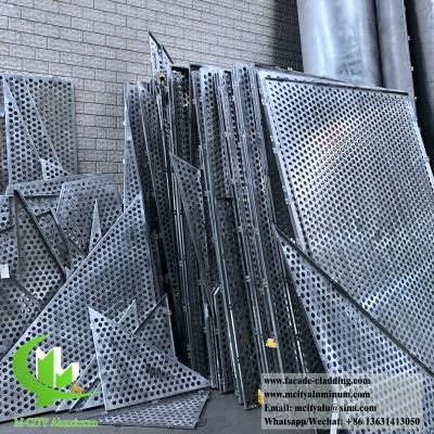 China CNC punching perforated aluminum panel with customized RAL colors and 1.5mm to 10mm thickness for facade cladding for sale