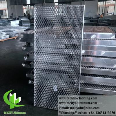 China Powder Coated Aluminum Expanded Mesh Architectural Screen Panel in Custom RAL Colors and 1000x2000mm Size for Exterior Facade for sale