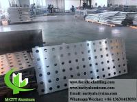 China CNC Perforated 3mm Thick PVDF Painted Aluminum Facade Panel for Exterior Cladding for sale