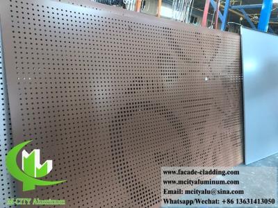 China Powder Coated Solid Aluminum Panel with Customizable RAL Colors and CNC Perforated Design for Facade Cladding for sale