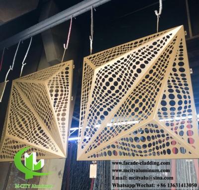 China 3mm Powder Coated Customizable Patterns Perforated Aluminum Sheet for Facade Cladding for sale