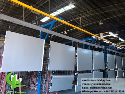 China Powder Coated Perforated Solid Aluminum Panel for Facade Cladding in Custom RAL Colors for sale