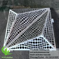 China Customized Size 3D Perforated Aluminum Panel with Powder Coated RAL Color Options for Facade Cladding for sale